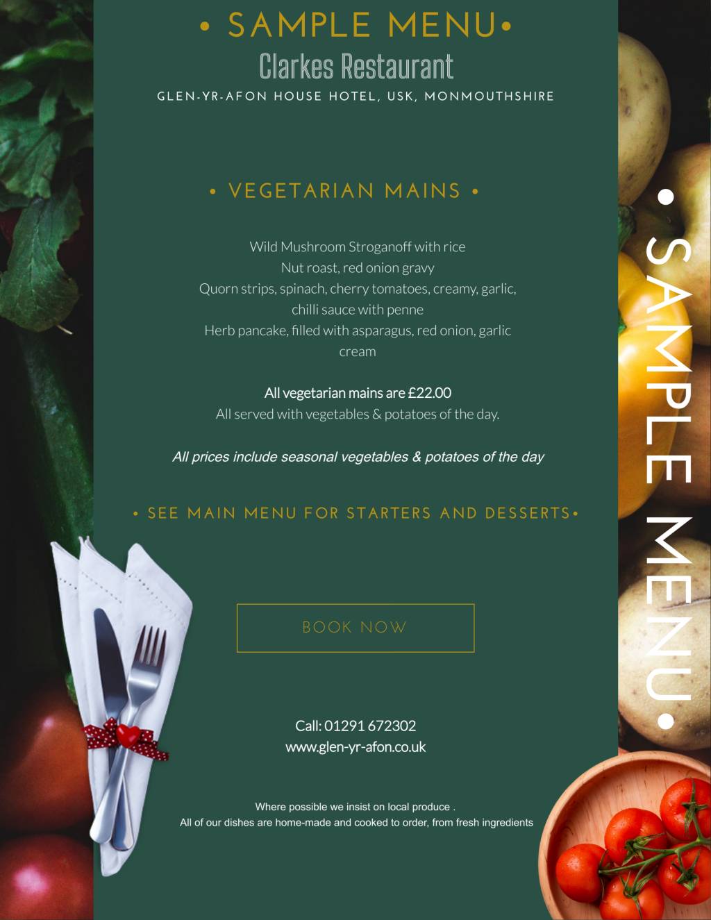 Clarkes Restaurant - Usk - Monmouthshire - South Wales