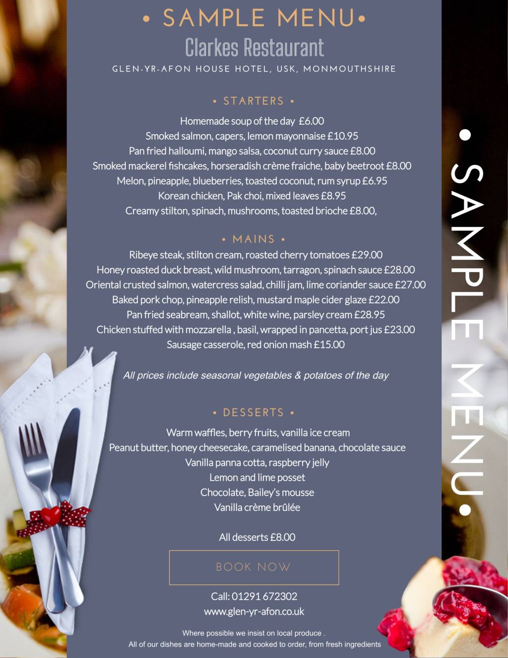 Clarkes Restaurant - Usk - Monmouthshire - South Wales